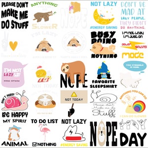 Lazy Bundle, Svg, Png, Jpg, Pdf, Dxf, Eps Ai Formats, Lazy Designs ...