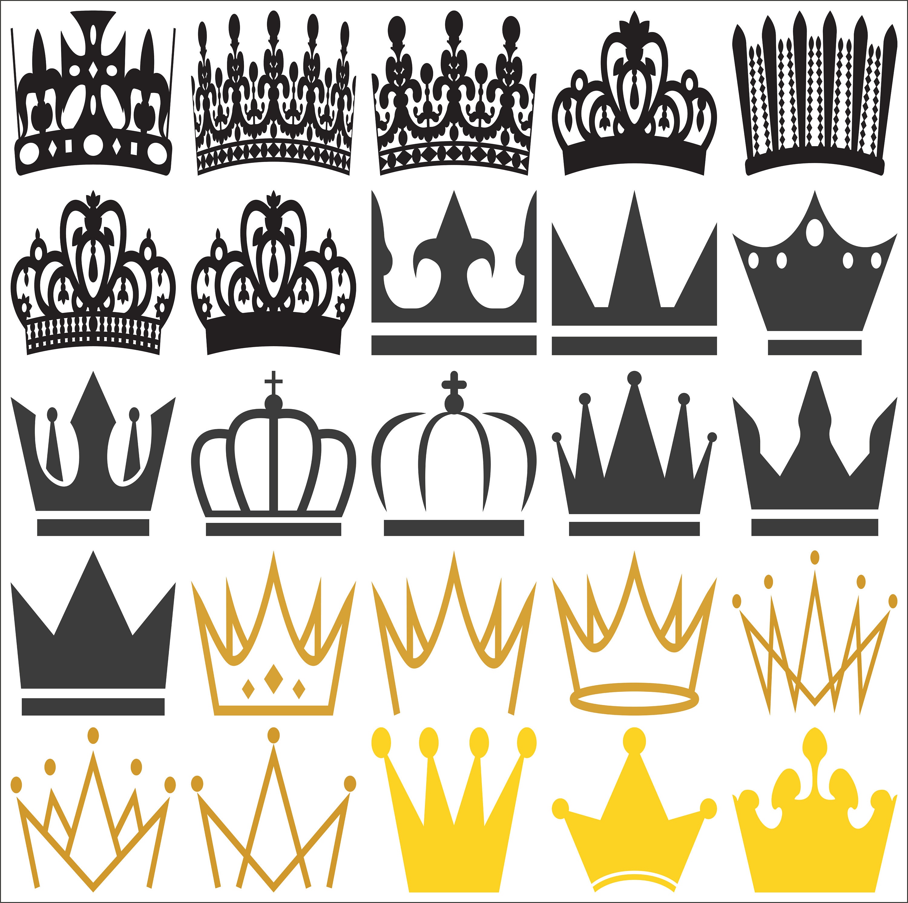 Royal Crown SVG Bundle, SVG Files for Cricut, Instant Download, Cricut ...