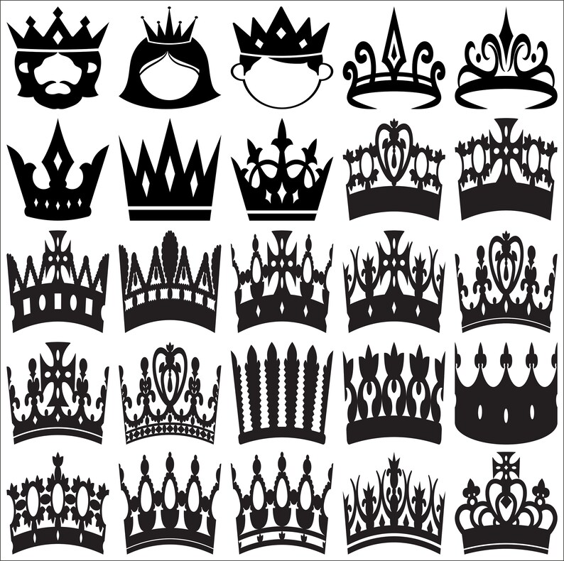 Royal Crown SVG Bundle, SVG Files for Cricut, Instant Download, Cricut ...