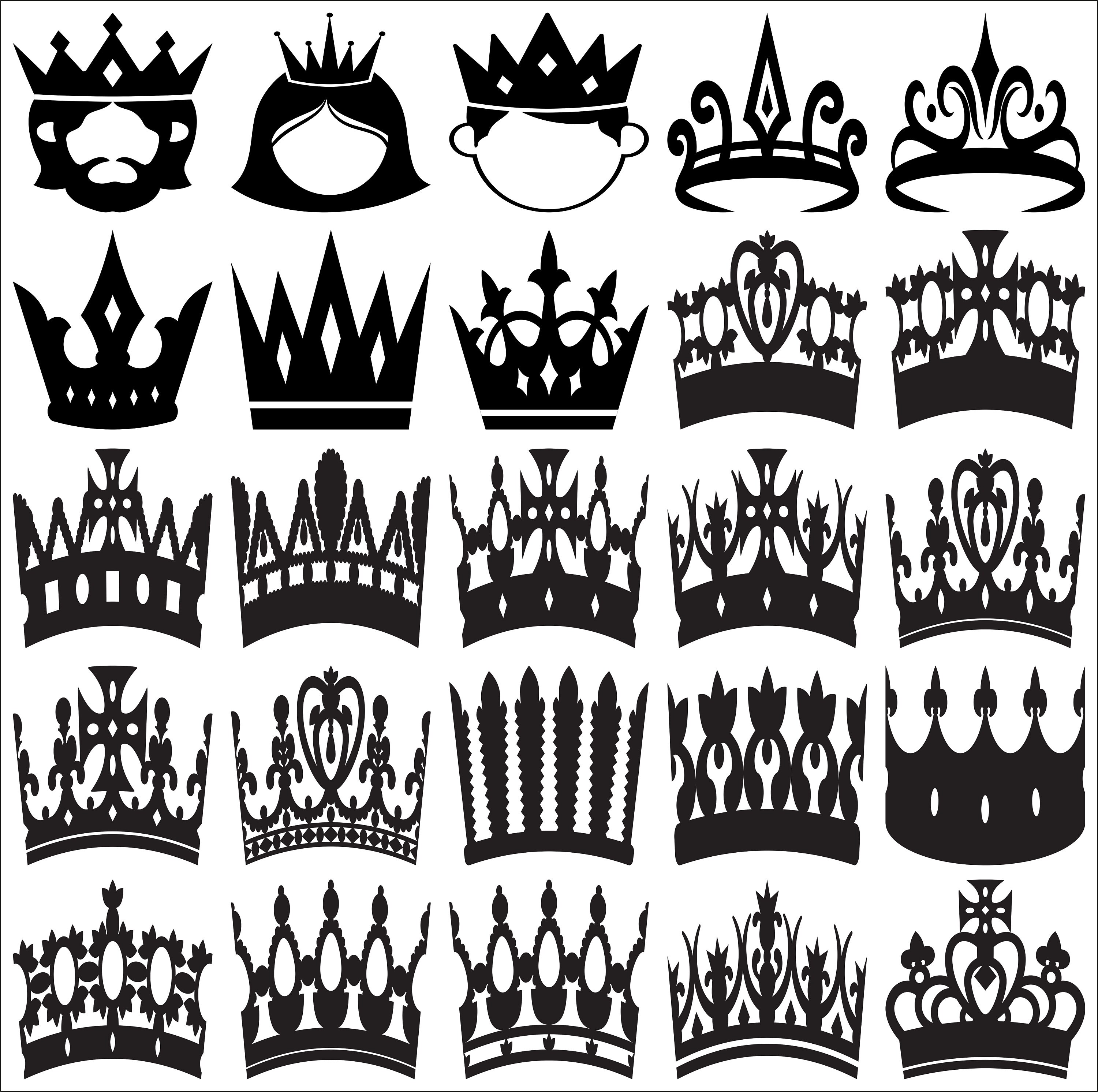 Royal Crown SVG Bundle, SVG Files for Cricut, Instant Download, Cricut ...