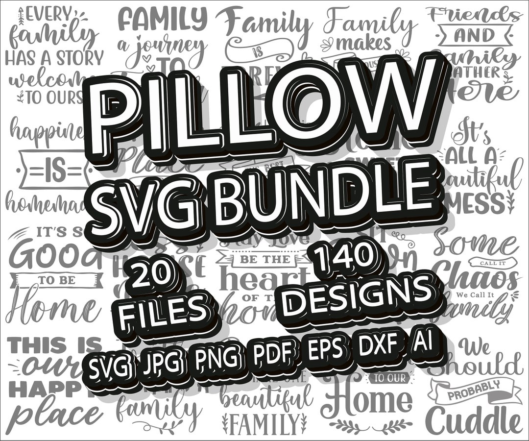 Pillow SVG Bundle, SVG Files for Cricut, Pillow Quotes, Cut File ...