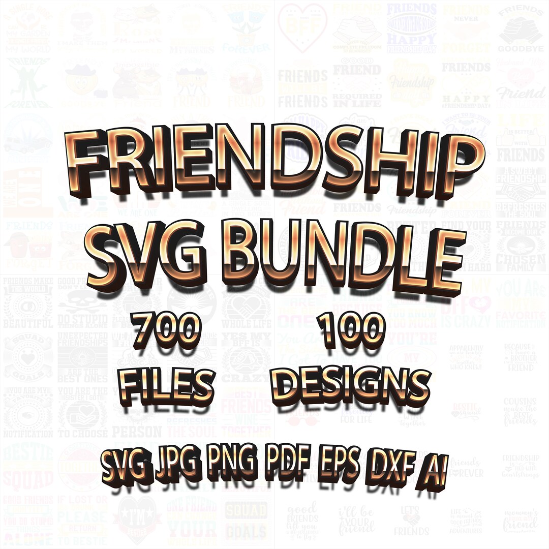 Friendship SVG Bundle Friendship Quotes Friendship Designs - Etsy