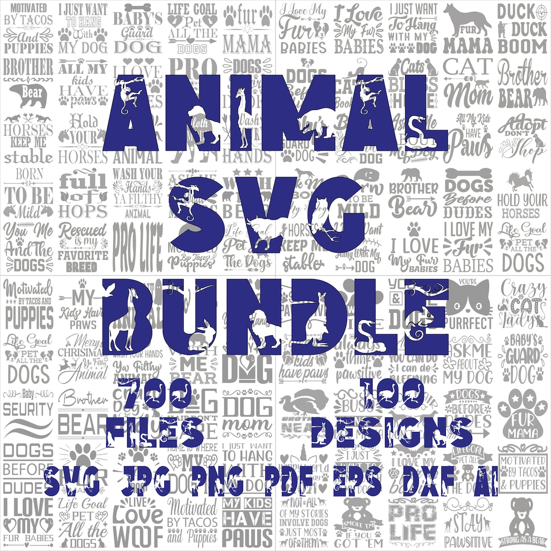 Animal SVG Bundle, SVG Files for Cricut, Animal SVG, Cut File, Animal ...