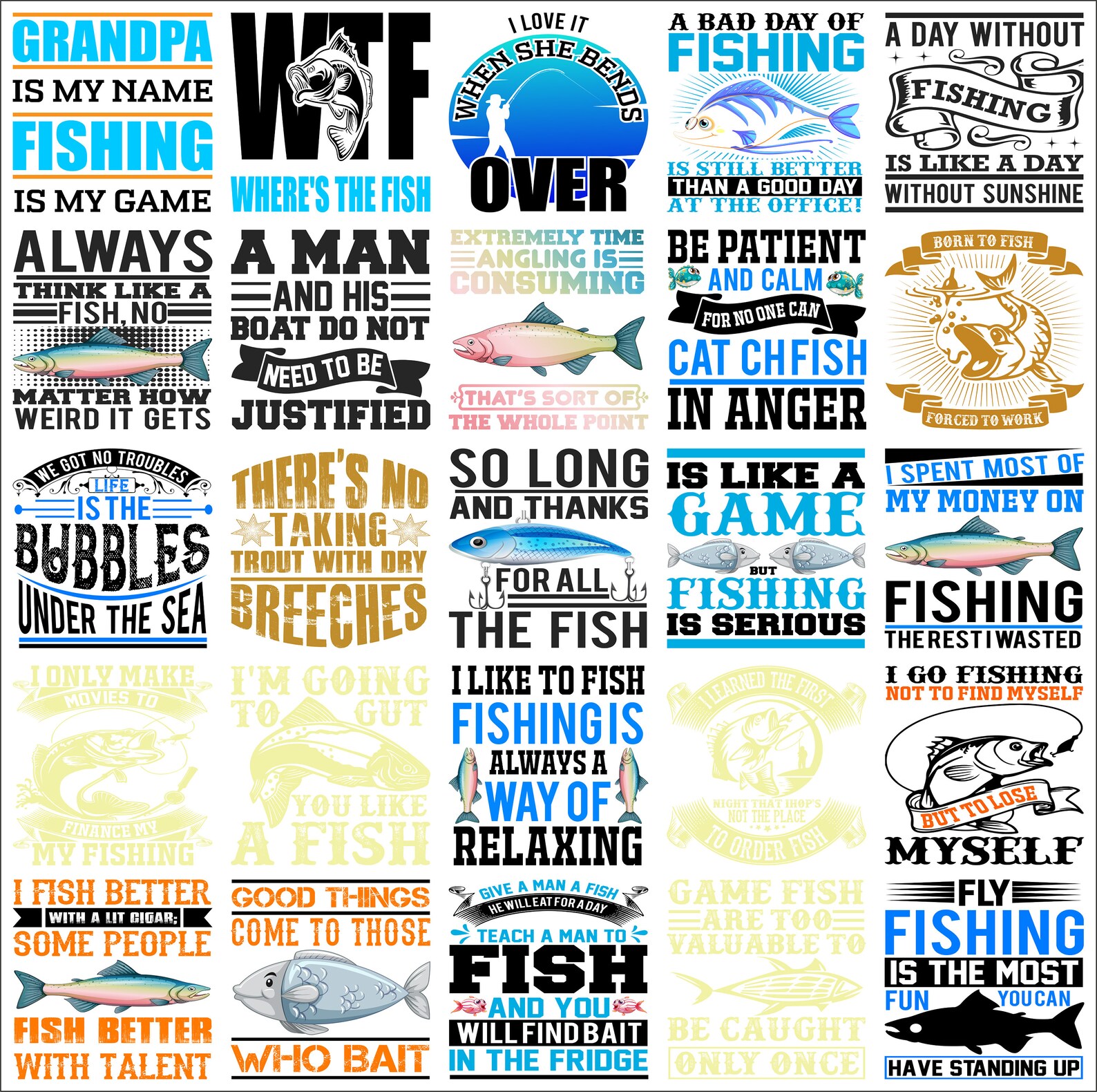 Fishing SVG Bundle, Fishing Quotes, Fishing Designs, SVG Files for ...