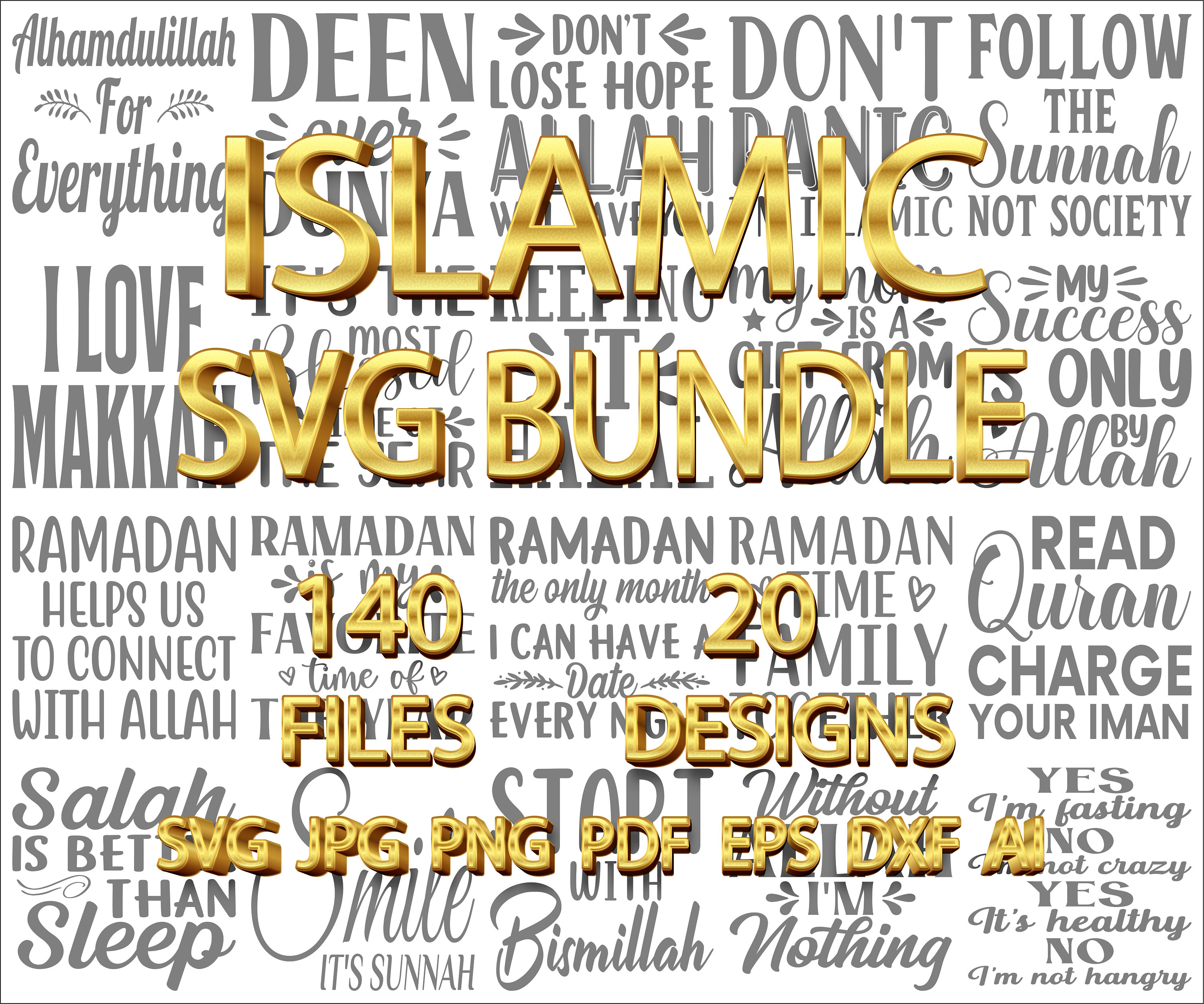 Islamic SVG Bundle, SVG Files for Cricut, Ramadan SVG, Cut File ...