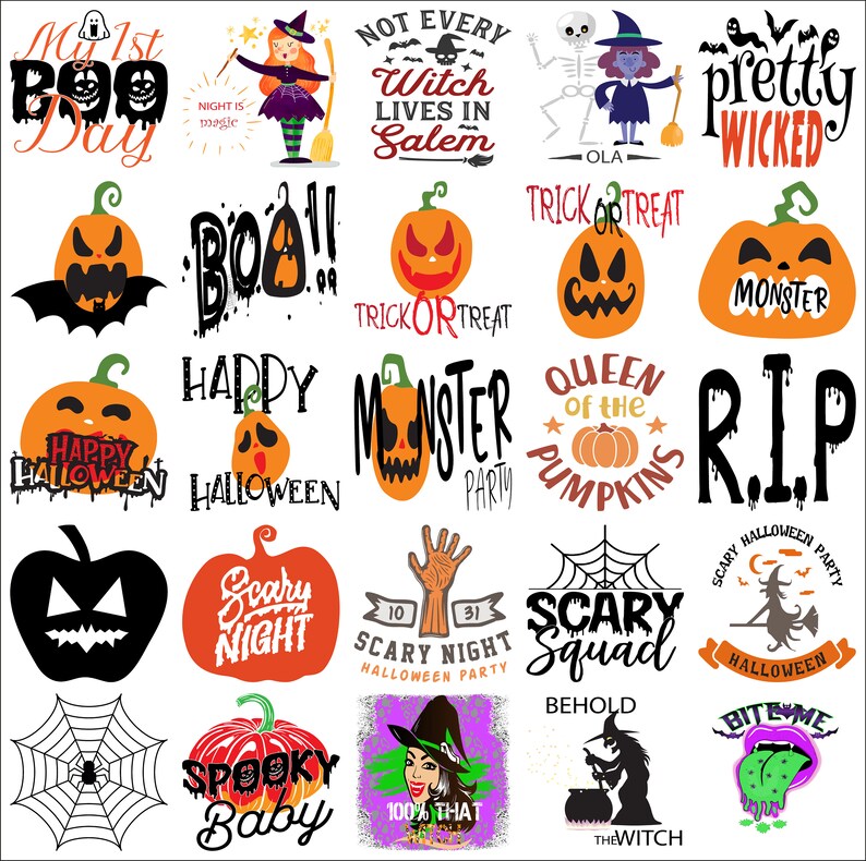 Halloween Bundle 700 Files Svg Png Jpg Pdf Dxf Eps Ai - Etsy