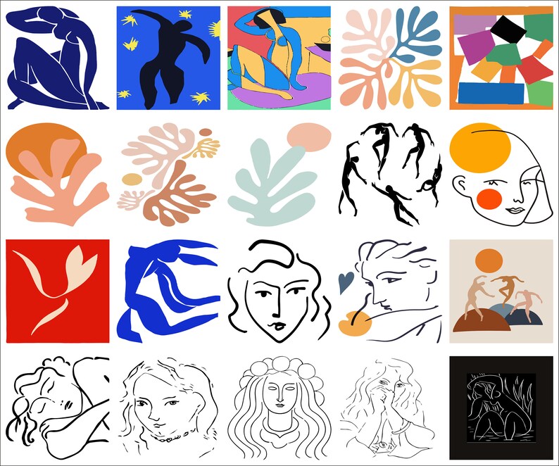 Henri Matisse Bundle Henri Matisse Paintings Printable Line - Etsy
