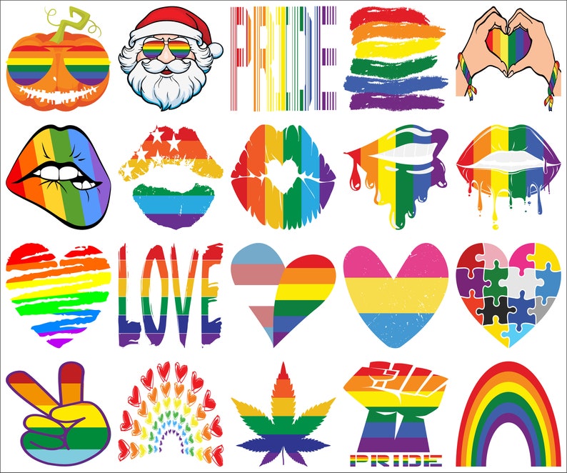 LGBT Bundle, LGBT Designs, LGBT Svg, Printable, Editable, Recolorable ...