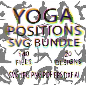 Yoga Positions SVG Bundle, Yoga Positions Designs, Yoga Positions Svg ...