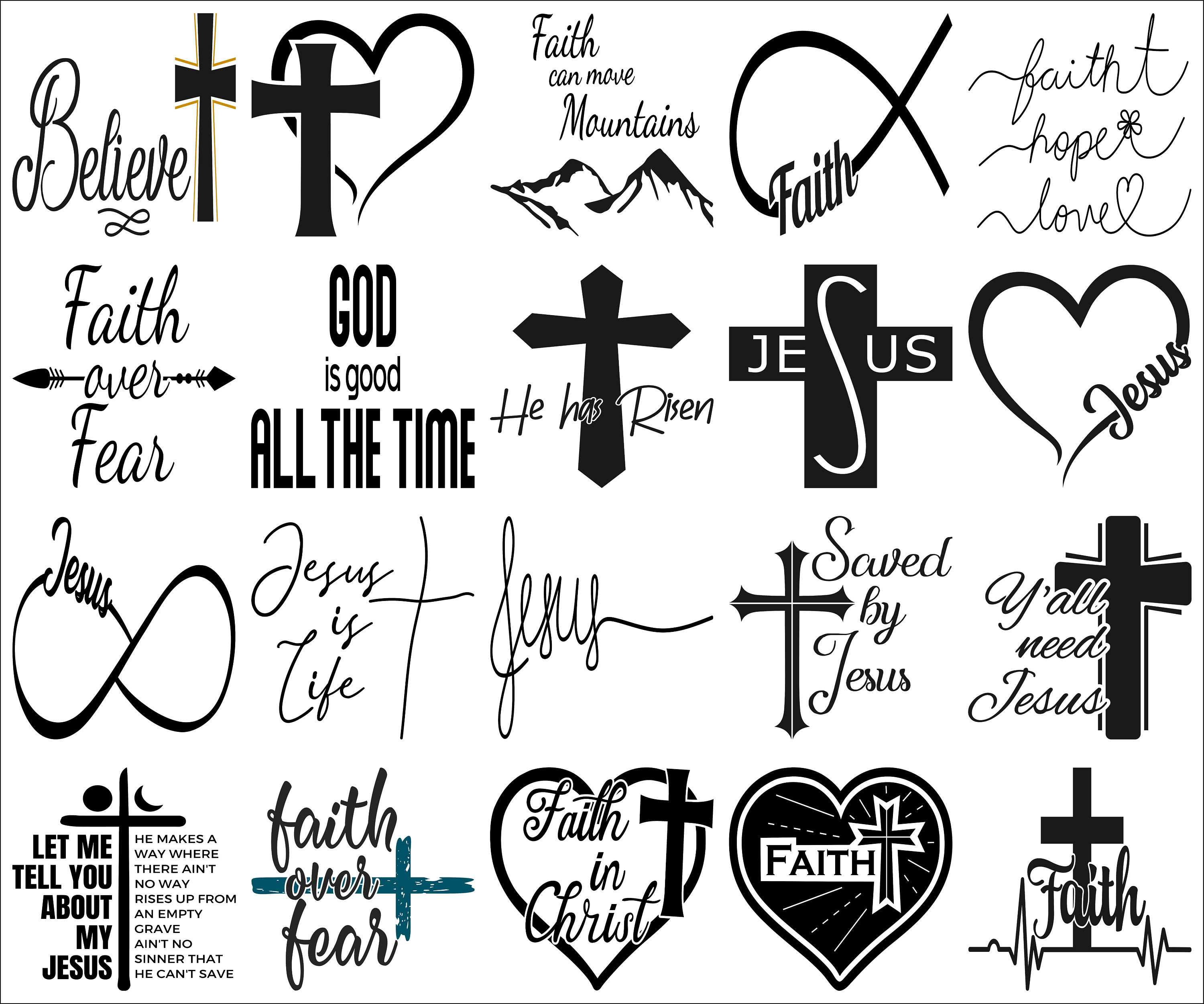 Christian SVG Bundle, SVG Files for Cricut, Instant Download, Cut File ...