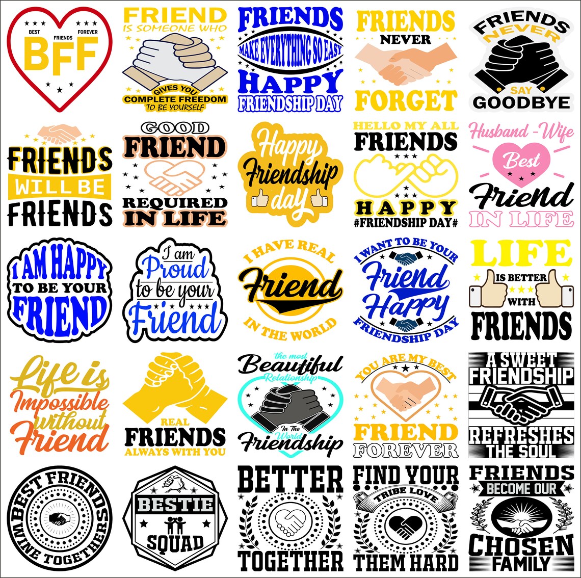 Friendship SVG Bundle, Friendship Quotes, Friendship Designs, SVG Files ...