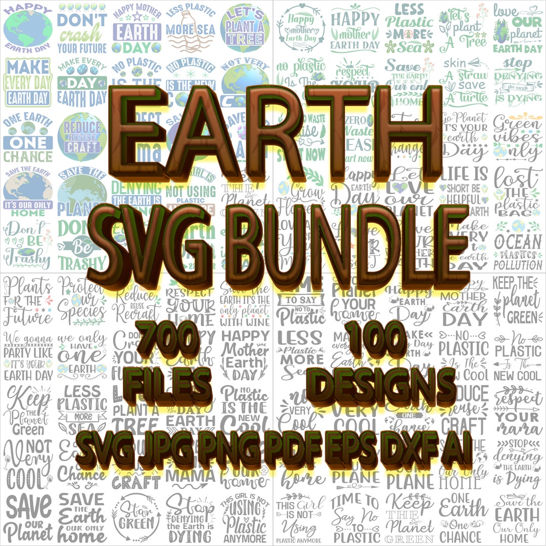 Earth SVG Bundle, Earth Quotes, Earth Designs, SVG Files for Cricut ...