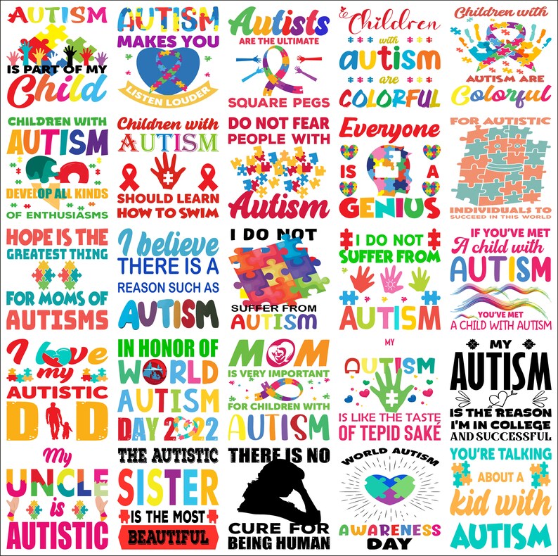 Autism SVG Bundle Autism Awareness Svg SVG Files for Cricut - Etsy ...