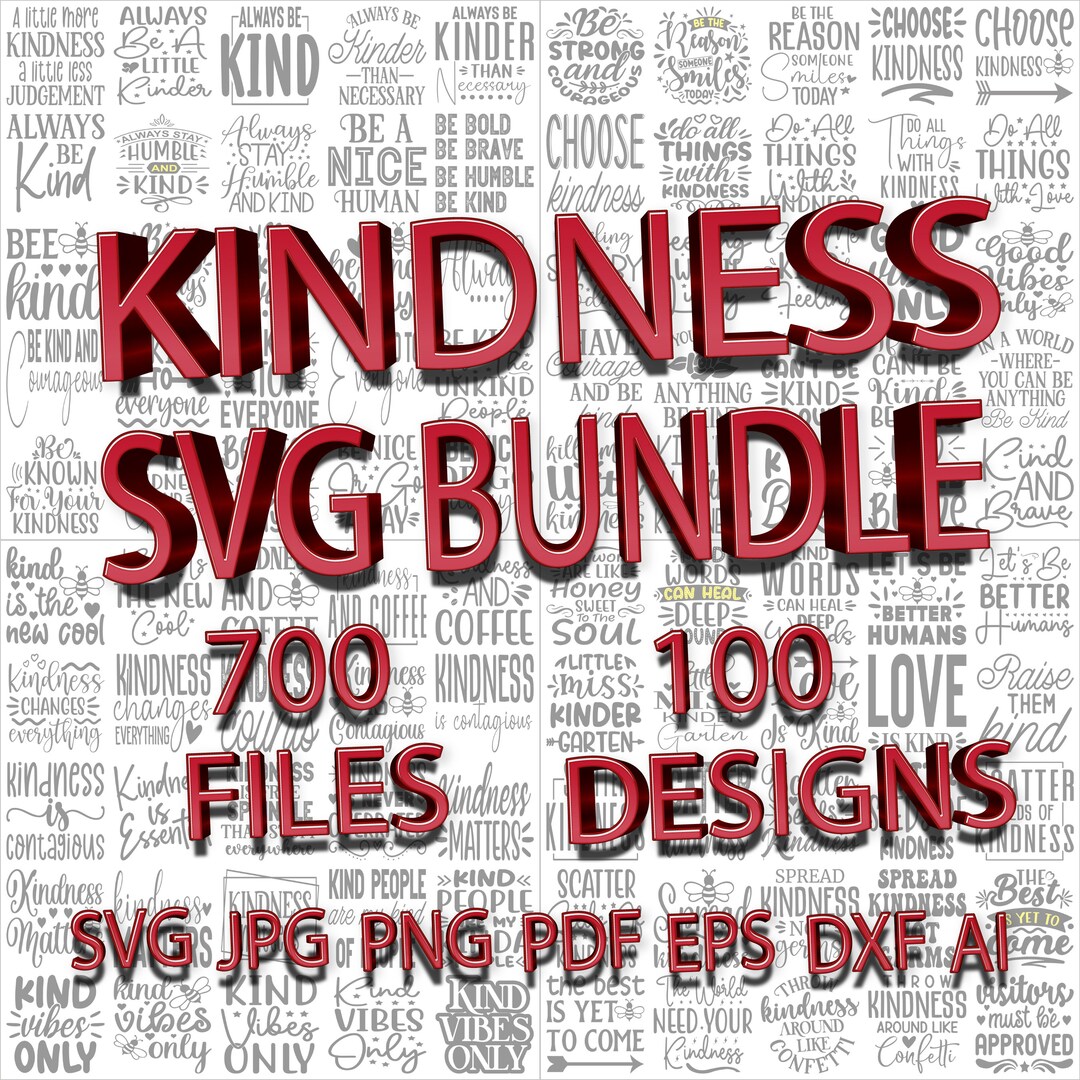 Kindness SVG Bundle, Instant Download, SVG Files for Cricut, Kindness ...