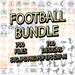 Football Bundle, Svg, Png, Jpg, Pdf, Dxf, Eps, Ai Formats, 700 Files ...