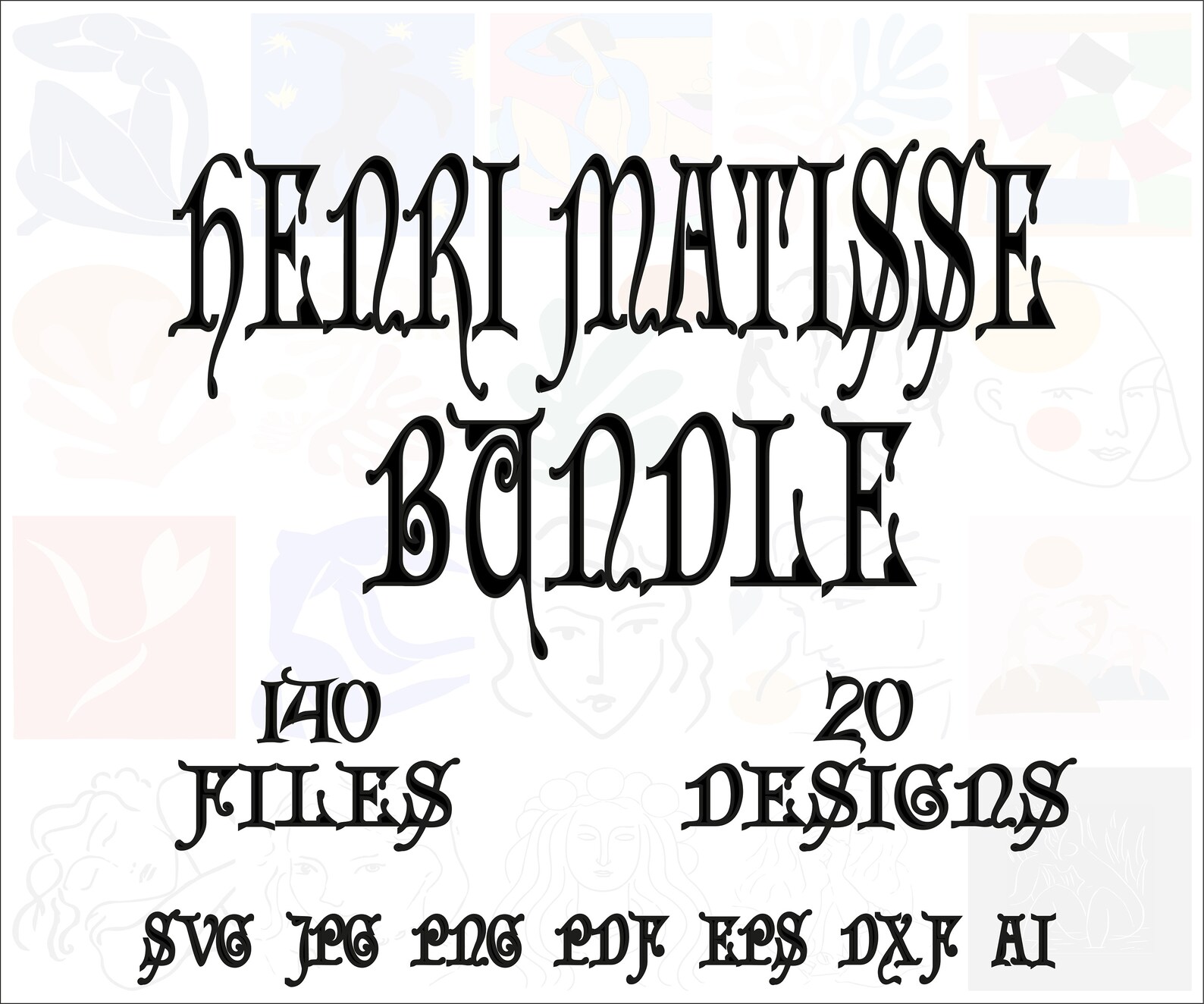 Henri Matisse Bundle Henri Matisse Paintings Printable Line - Etsy