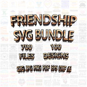 Friendship SVG Bundle Friendship Quotes Friendship Designs - Etsy