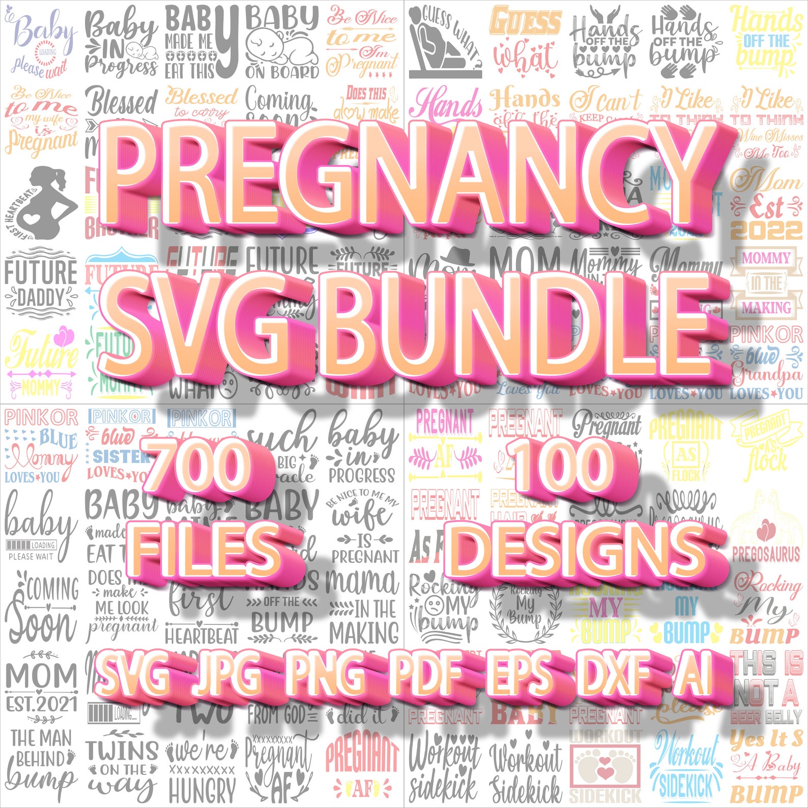 Pregnancy SVG Bundle, Pregnancy Quotes, Pregnancy Designs, SVG Files ...