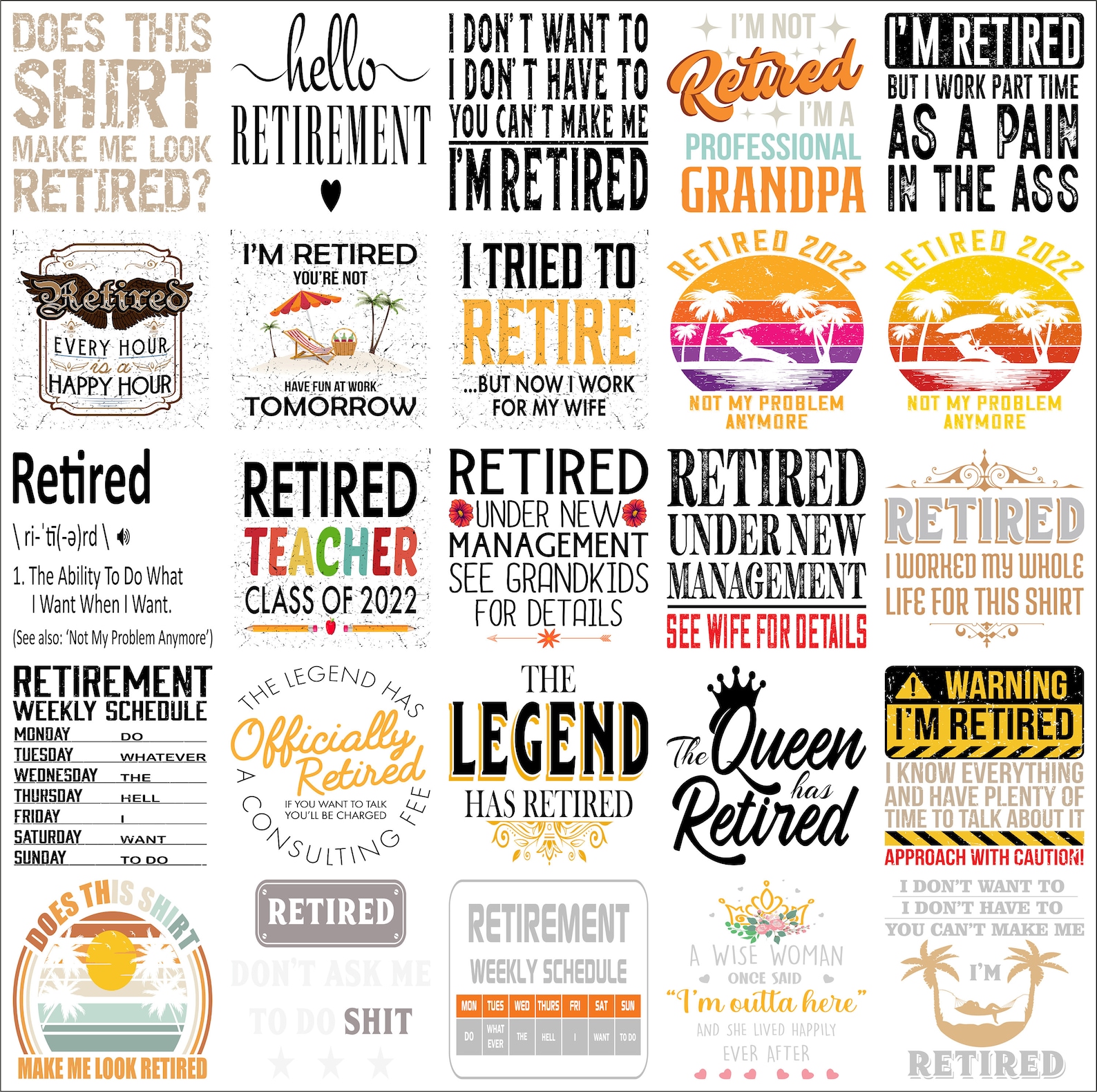 Retirement Bundle, Retirement Quotes, Retirement Designs, 700 Files ...