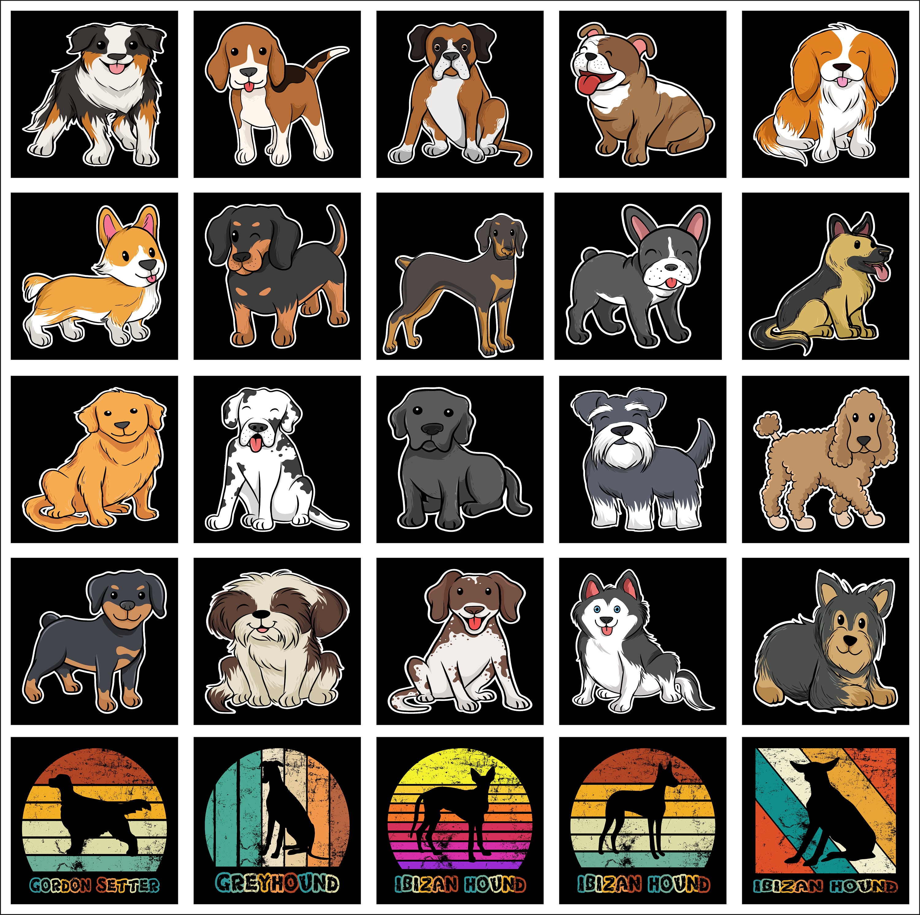 Dog Bundle, Dog Designs, 700 Files, Printable, Png, Jpg, Dog SVG, Dog T ...