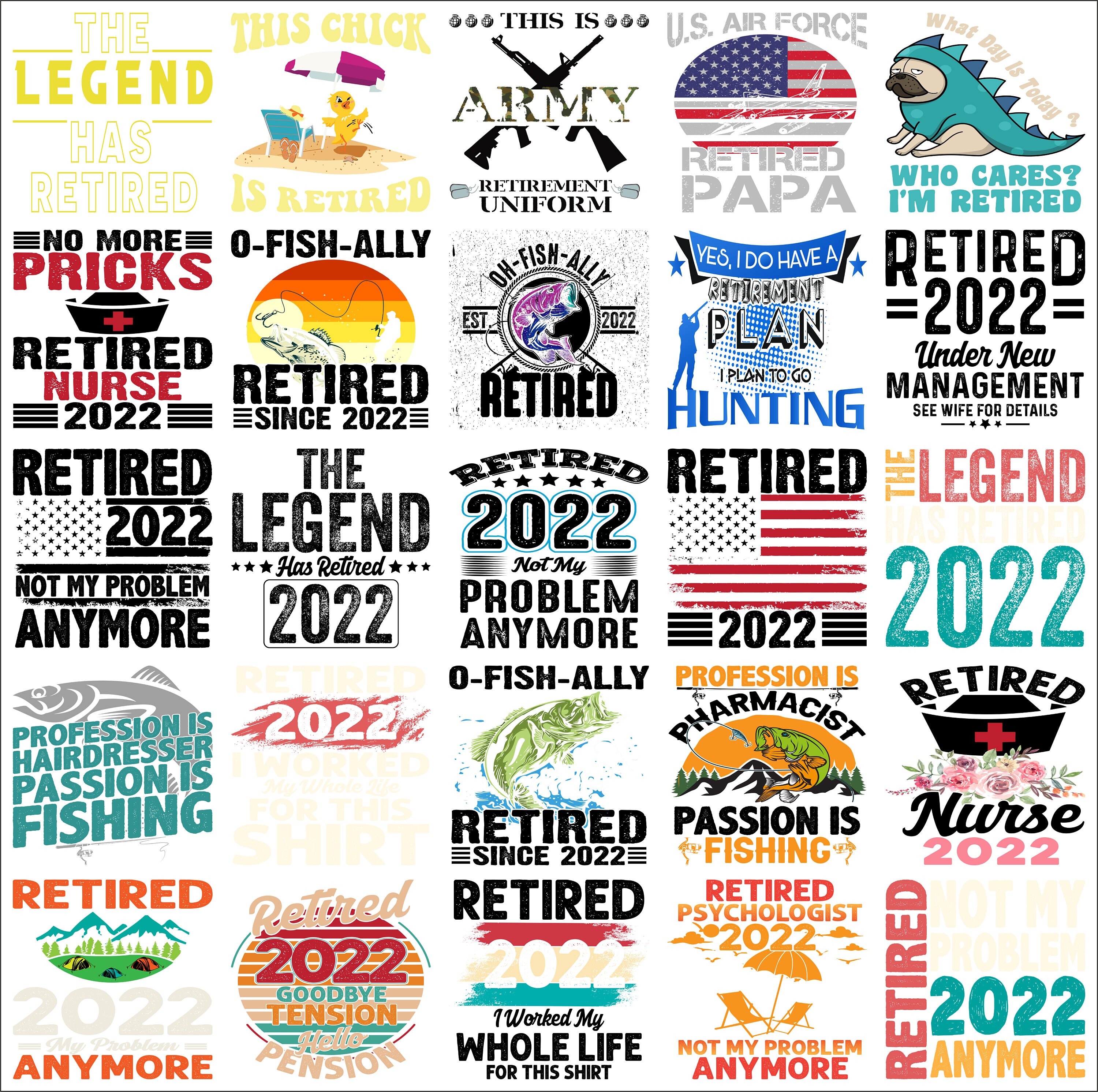 Retirement Bundle, Retirement Quotes, Retirement Designs, 700 Files ...