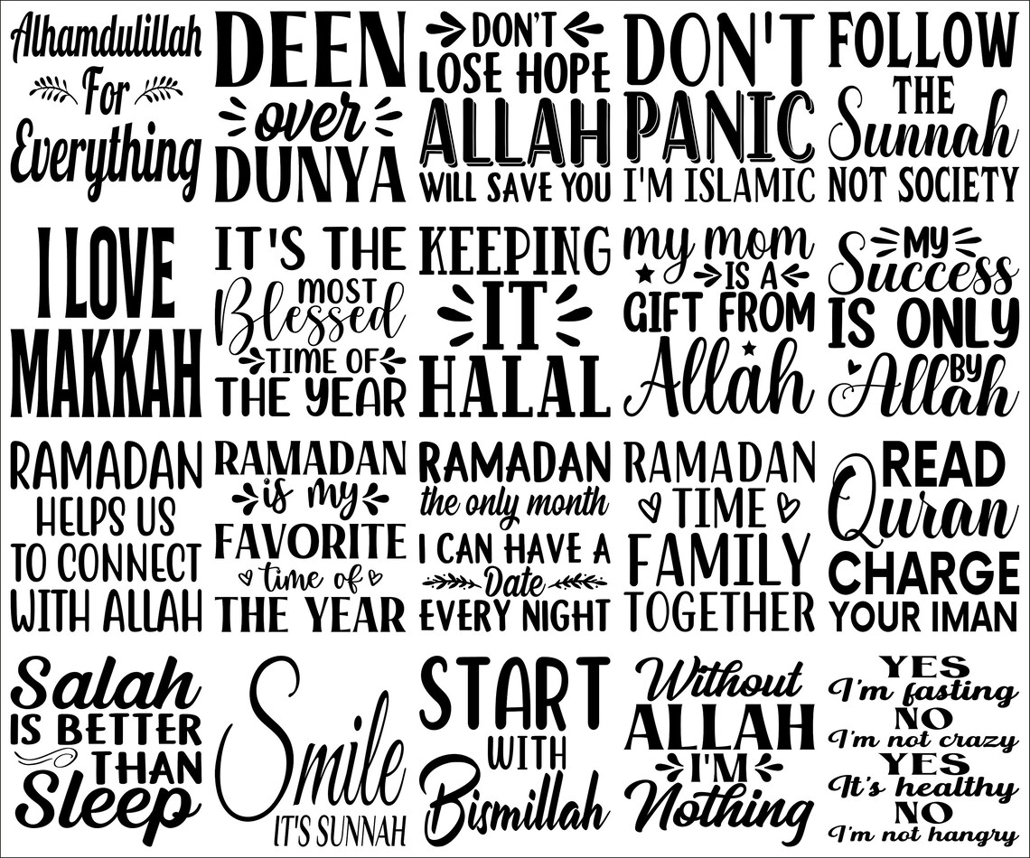 Islamic SVG Bundle, SVG Files for Cricut, Ramadan SVG, Cut File ...