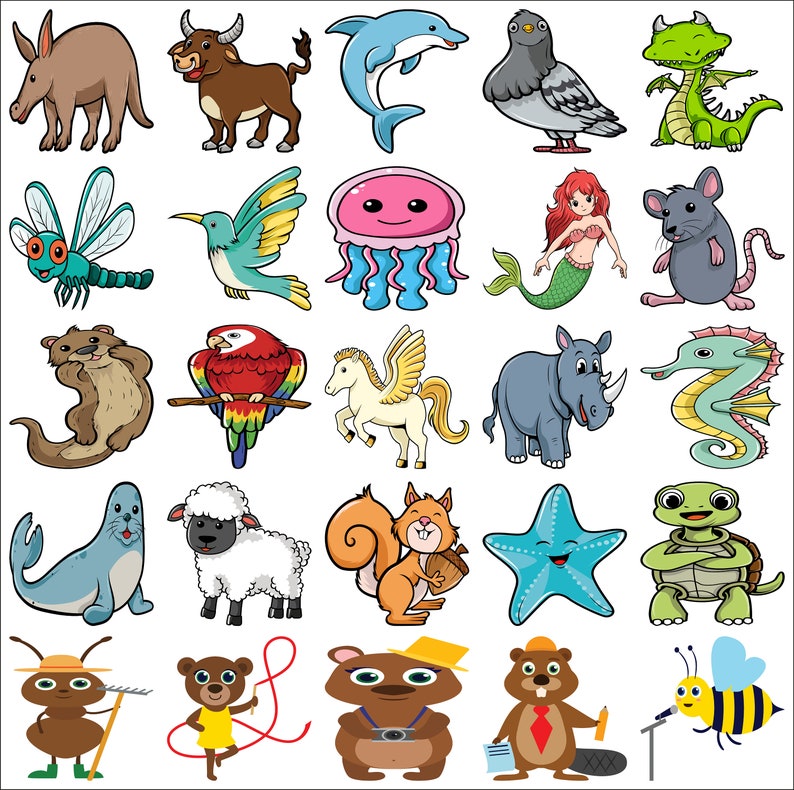 Animal Bundle, Digital Files, SVG, PNG, T-shirt Designs, 700 Files ...