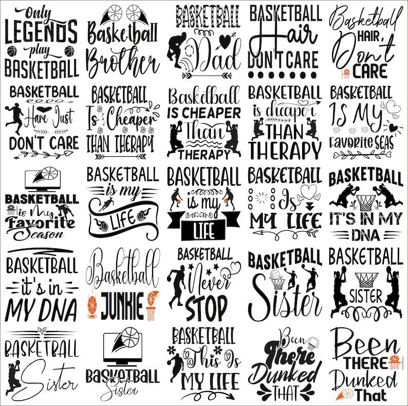 Basketball SVG Bundle, Basketball Quotes, Basketball Designs, SVG Files ...