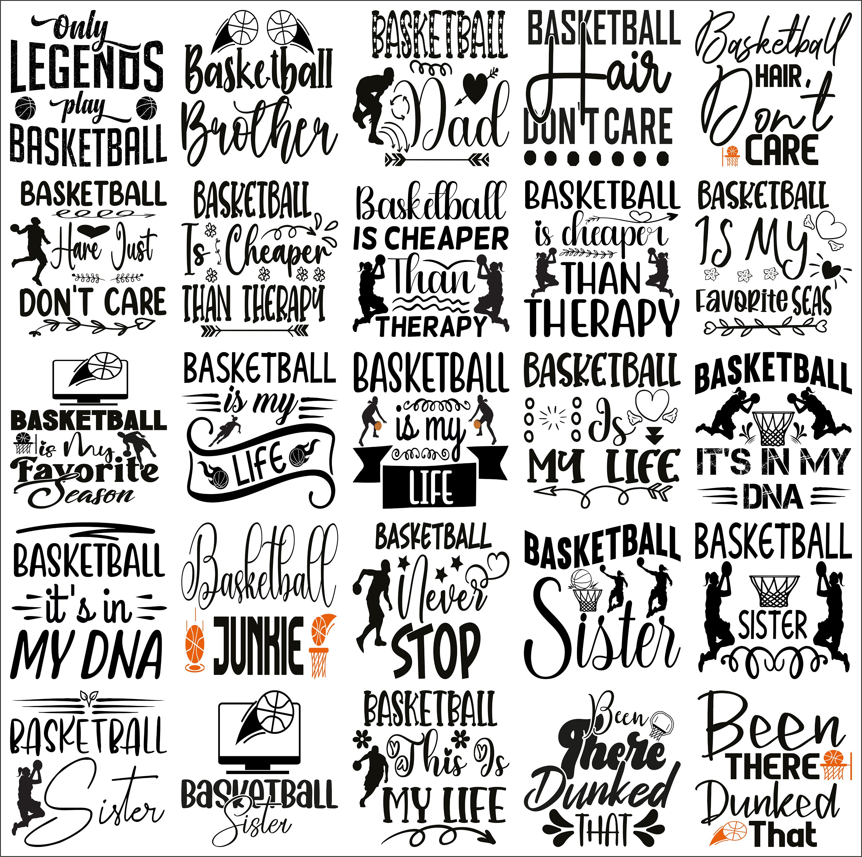 Basketball SVG Bundle, Basketball Quotes, Basketball Designs, SVG Files ...