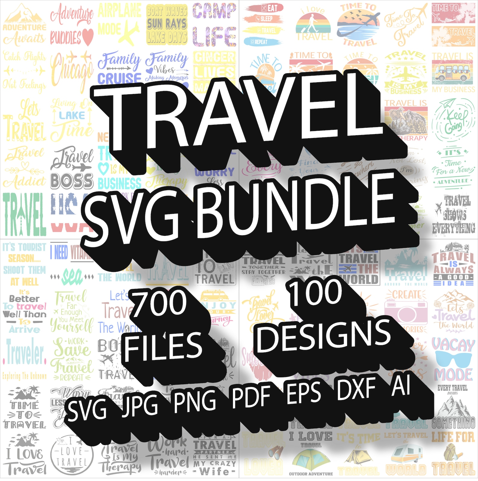Travel SVG Bundle, Travel Quotes, Travel Designs, SVG Files for Cricut ...