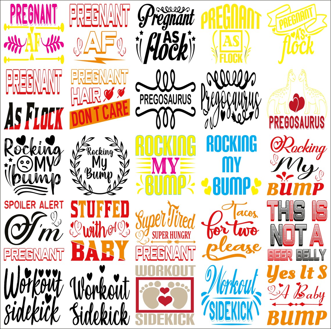 Pregnancy SVG Bundle, Pregnancy Quotes, Pregnancy Designs, SVG Files ...