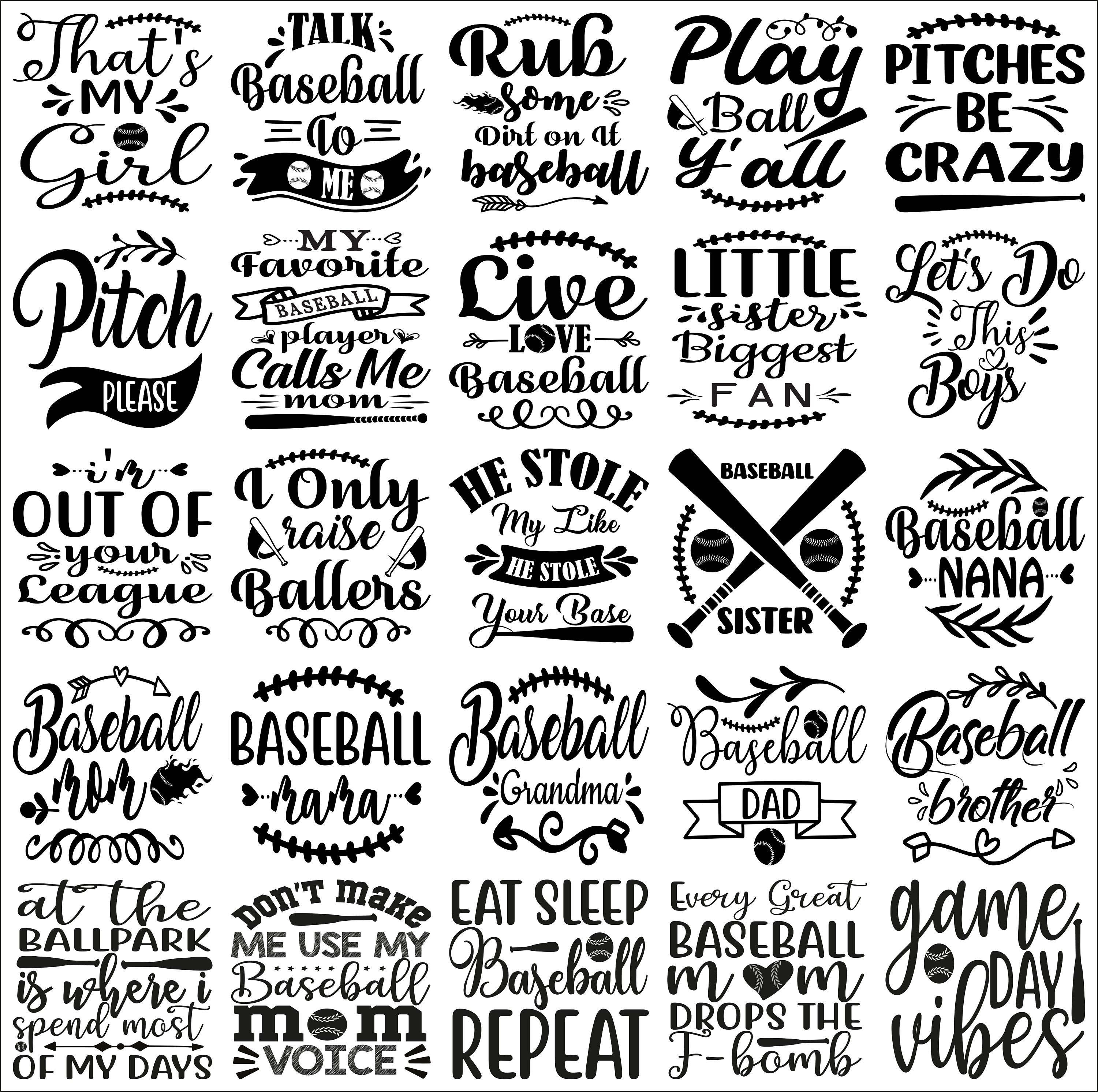 Baseball SVG Bundle, Baseball Quotes, Baseball Designs, SVG Files for ...