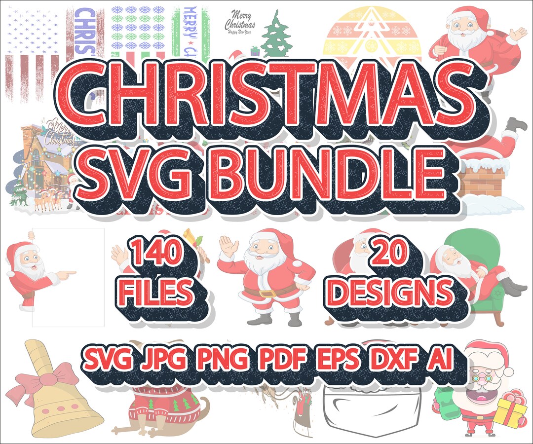 Christmas Bundle, Christmas Designs, Christmas SVG, Printable, Editable ...
