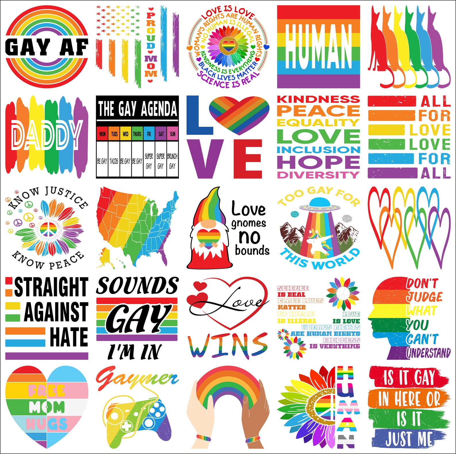 LGBT SVG Bundle, Instant Dowload, Svg Files for Cricut, 700 Files, LGBT ...