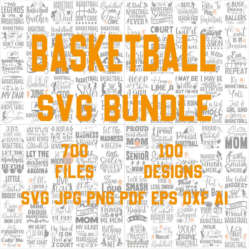 Basketball SVG Bundle, Basketball Quotes, Basketball Designs, SVG Files ...
