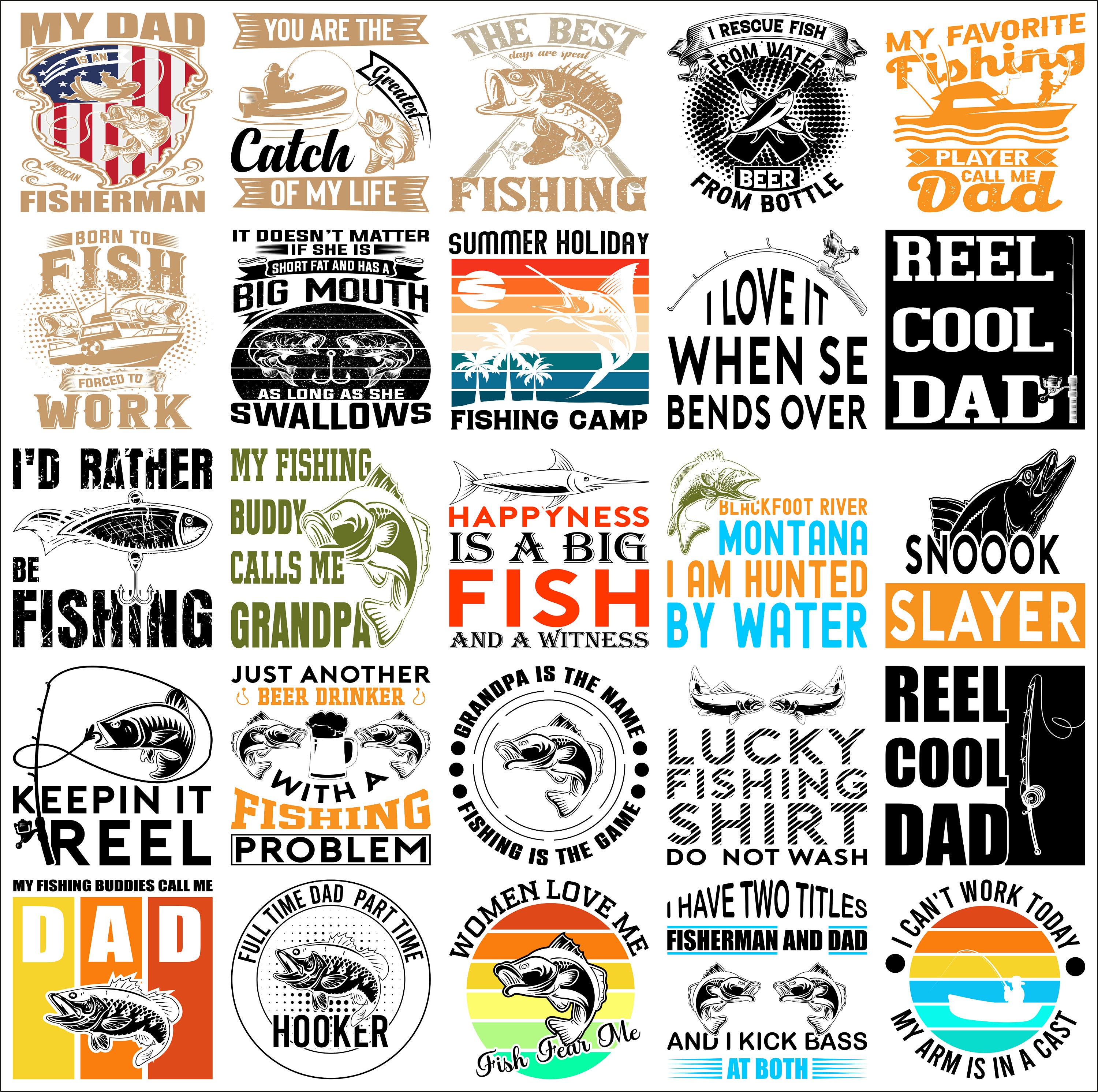Fishing SVG Bundle, Fishing Quotes, Fishing Designs, SVG Files for ...