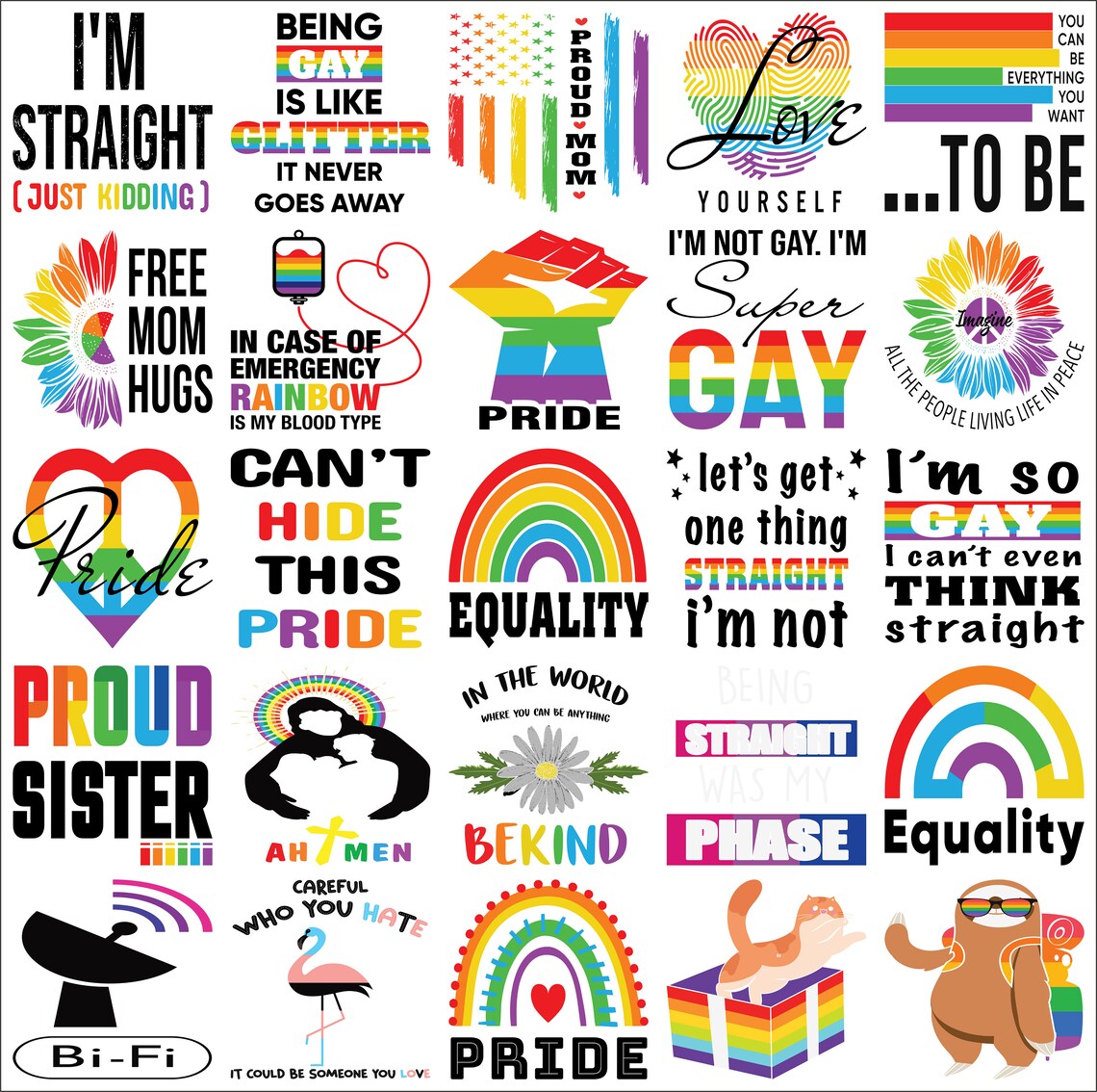 LGBT SVG Bundle, Instant Dowload, Svg Files for Cricut, 700 Files, LGBT ...