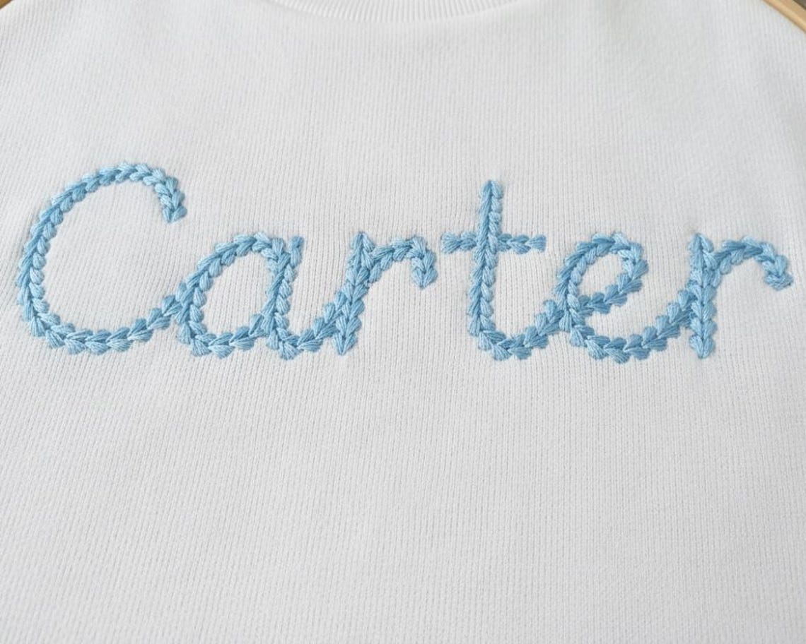 Chain Stitch Embroidery Font - Unique Chain Effect Textured Machine ...