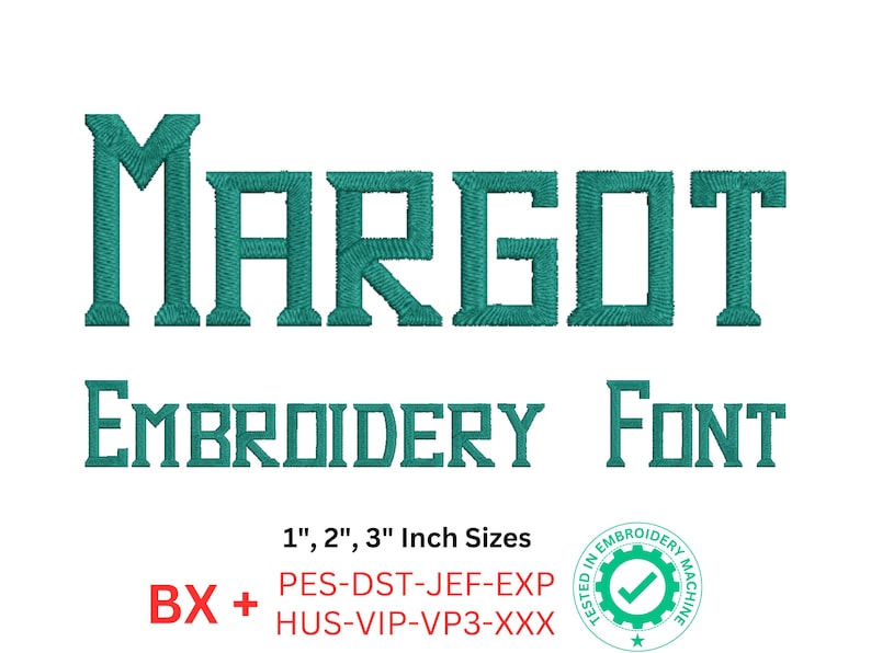 Margot Embroidery Font - Elegant Vintage Style Alphabet for Monograms ...
