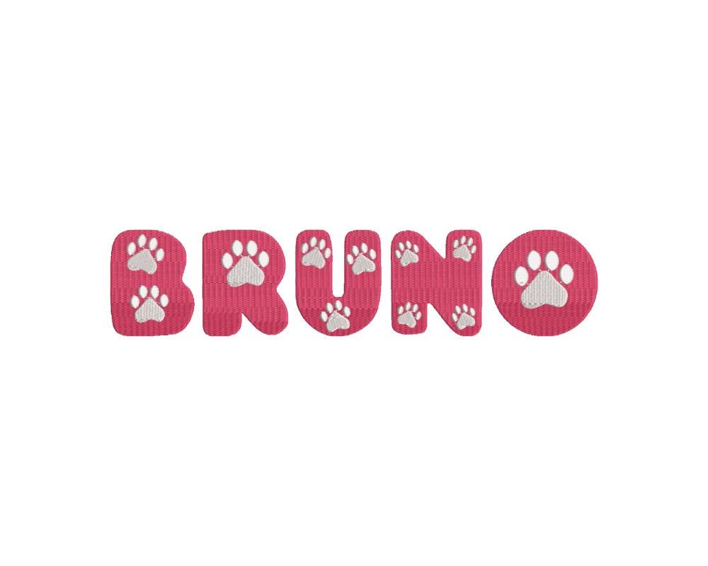 Dog Paw Print Alphabet Embroidery Font, Machine Embroidery Design for ...