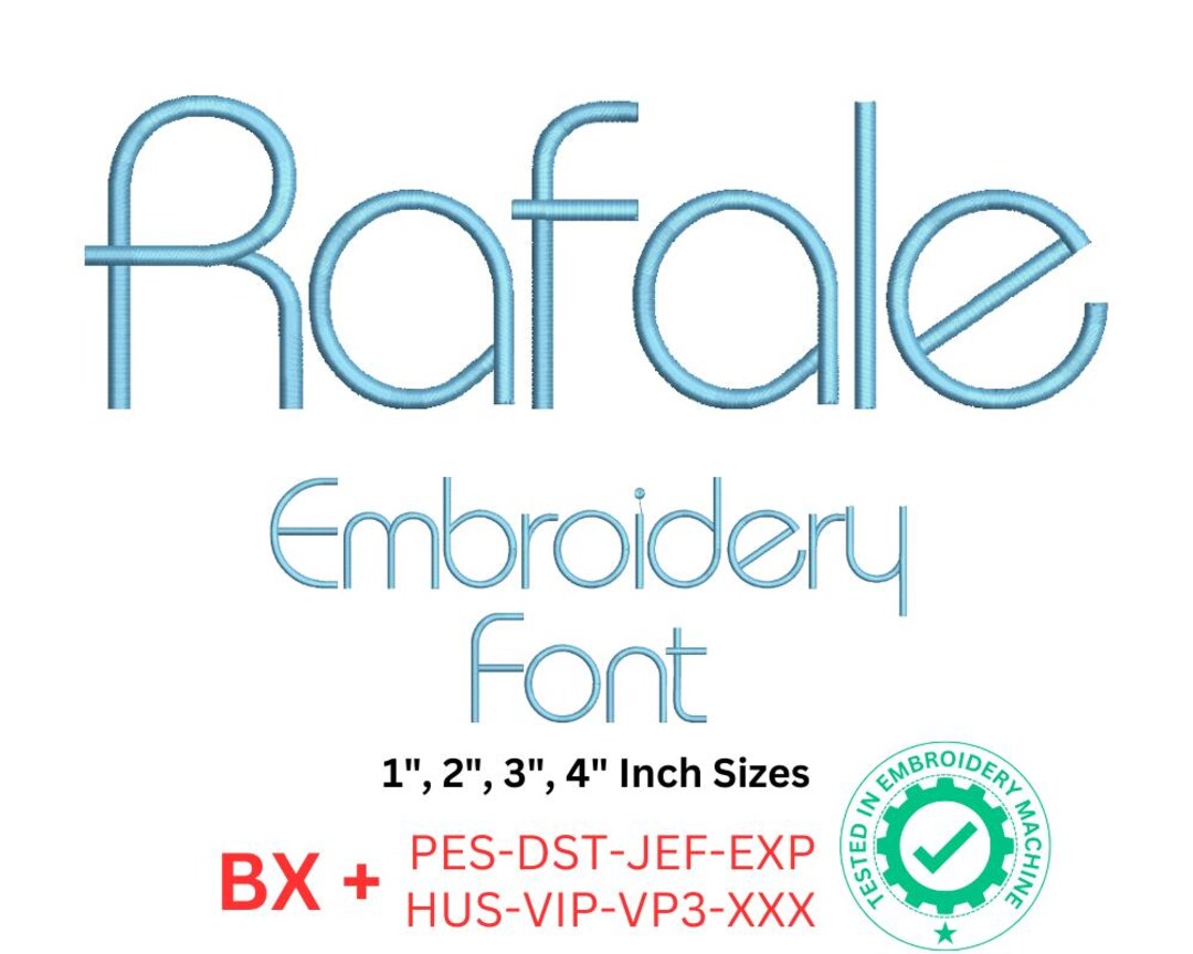 Rafale Embroidery Font, Machine Embroidery Design, Rafale Bx Font ...