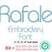 Rafale Embroidery Font, Machine Embroidery Design, Rafale Bx Font ...