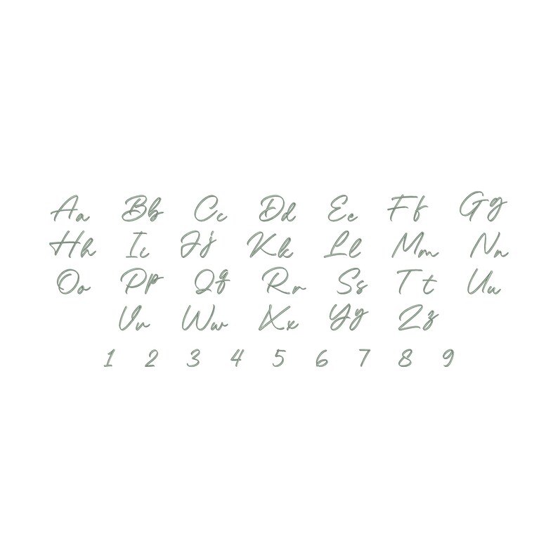 Serolo Script Machine Embroidery Font Set, A to Z Letters Machine ...