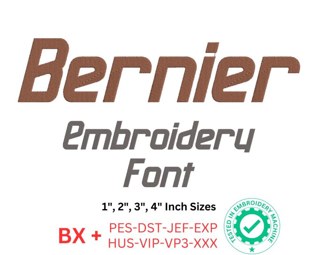Bernier Embroidery Font, Machine Embroidery Design, Bernier Bx Font ...