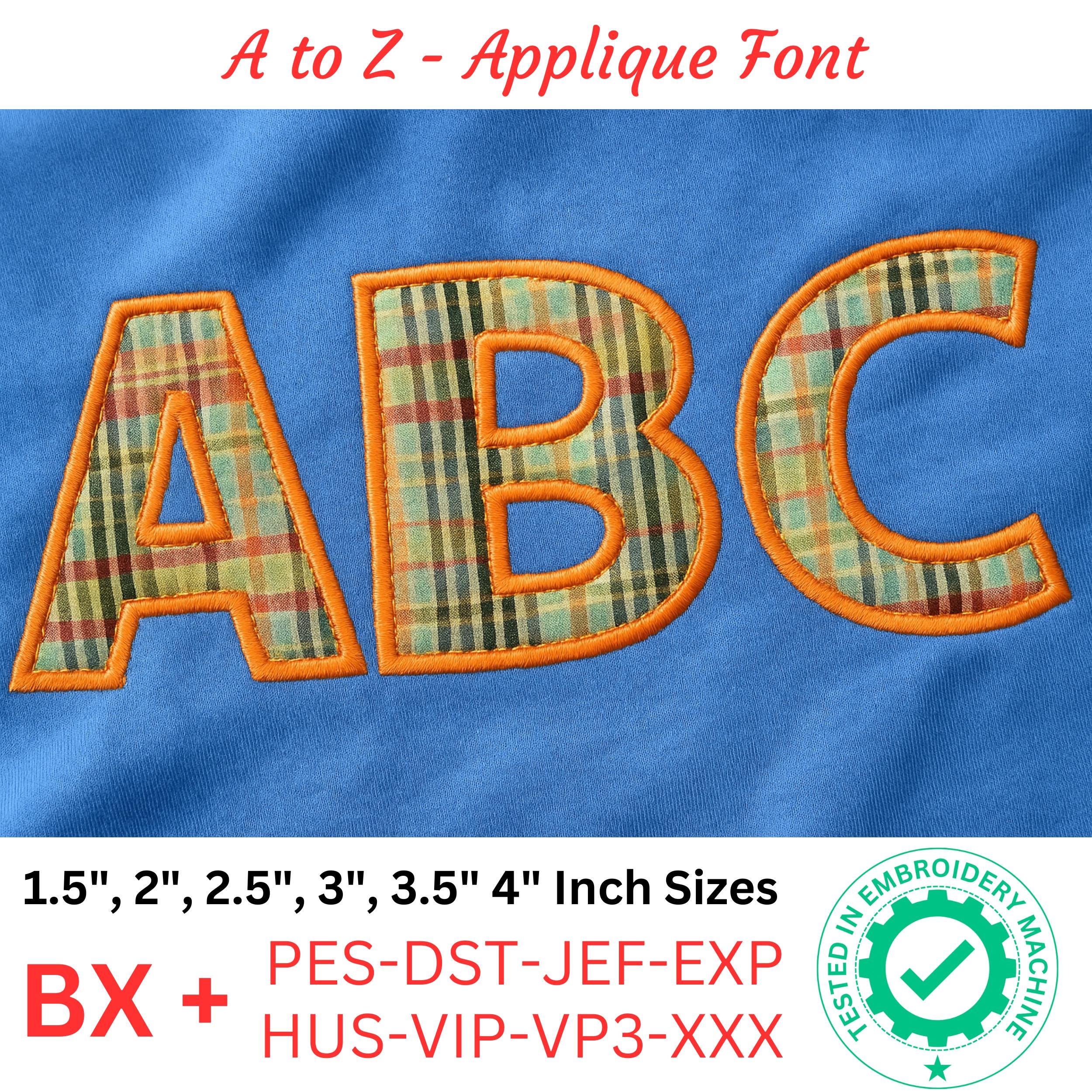 Retro Block Applique Embroidery Font | Vintage Alphabet Letters | 6 ...