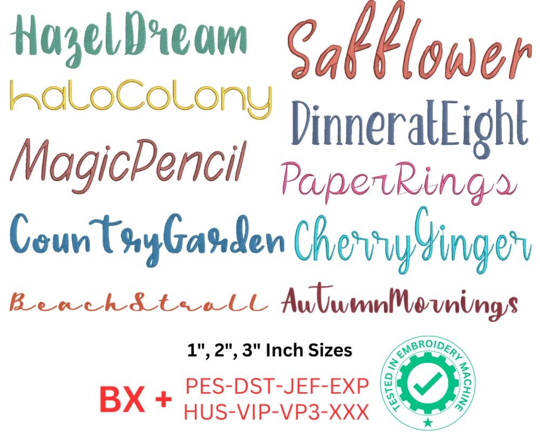10 Embroidery Fonts, Machine Embroidery Design, Alphabet Embroidery ...