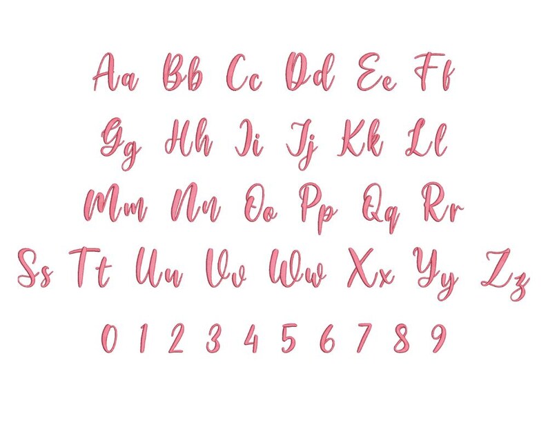 Moon Time Script Embroidery Font | Multiple Sizes From 1" to 4" | BX ...