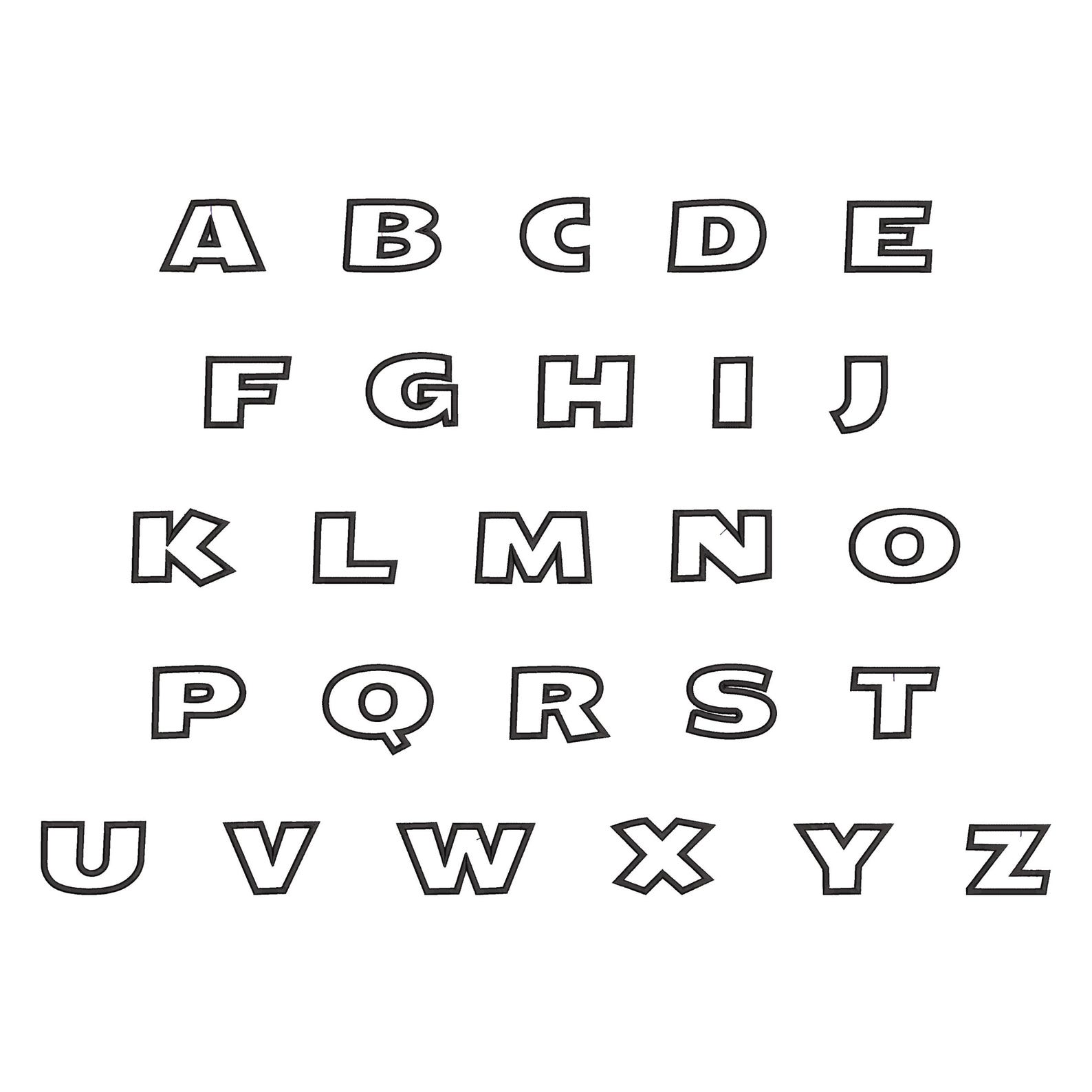 Retro Block Applique Embroidery Font | Vintage Alphabet Letters | 6 ...