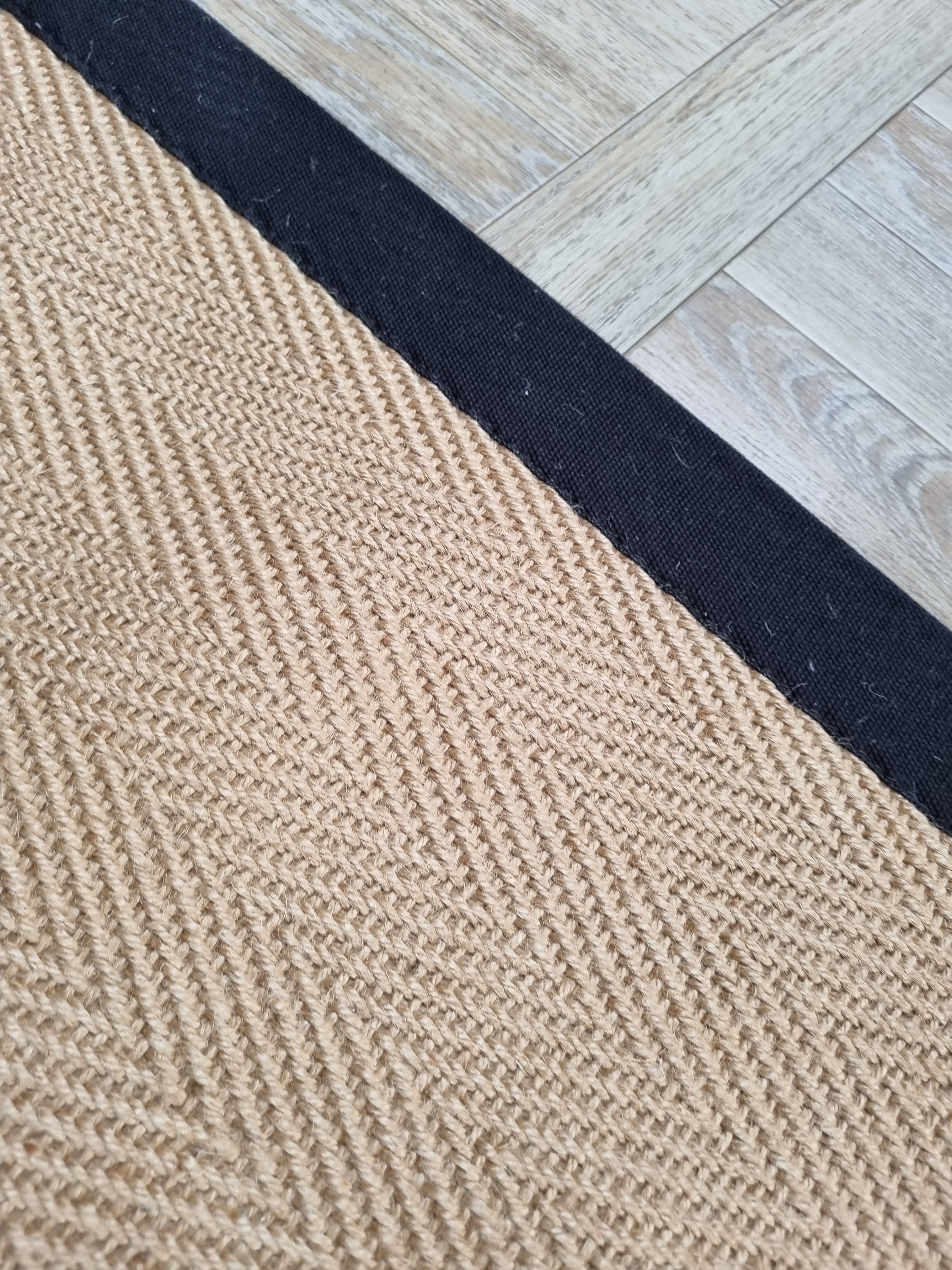 Jute Herringbone Pattern Carpet Stair Runner With Cotton - Etsy UK