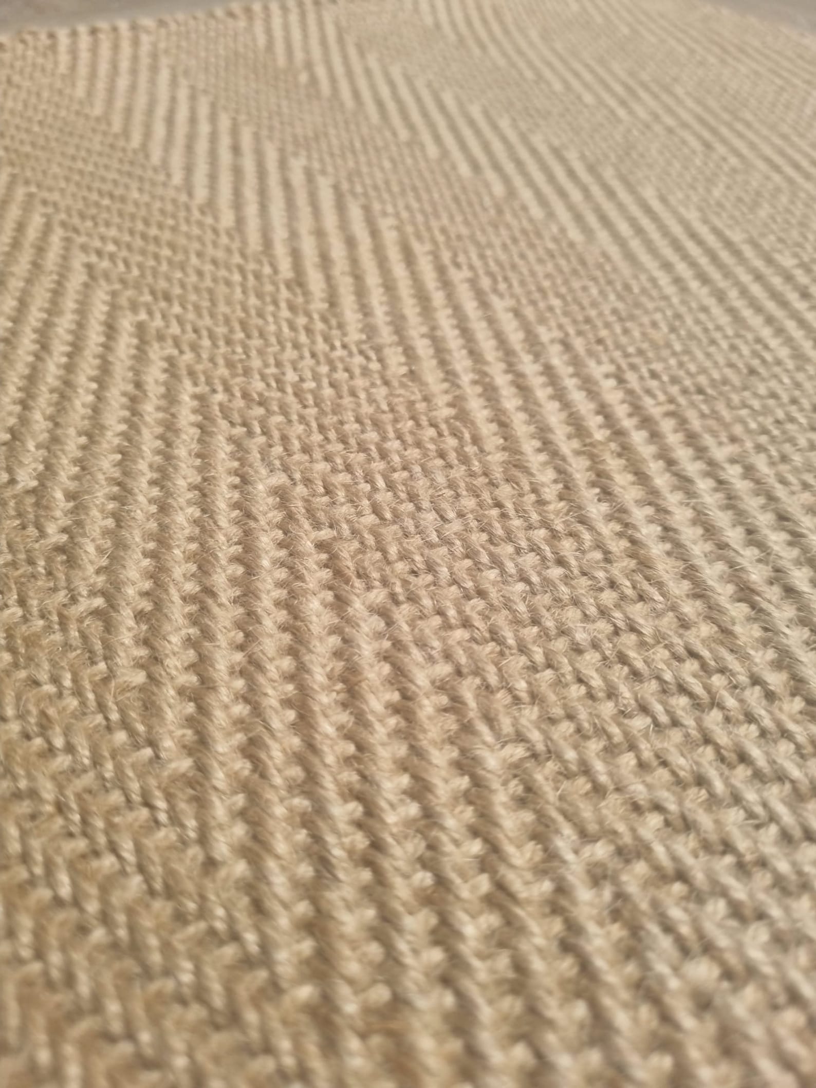 Jute Herringbone Pattern Carpet Stair Runner With Cotton Border FREE ...